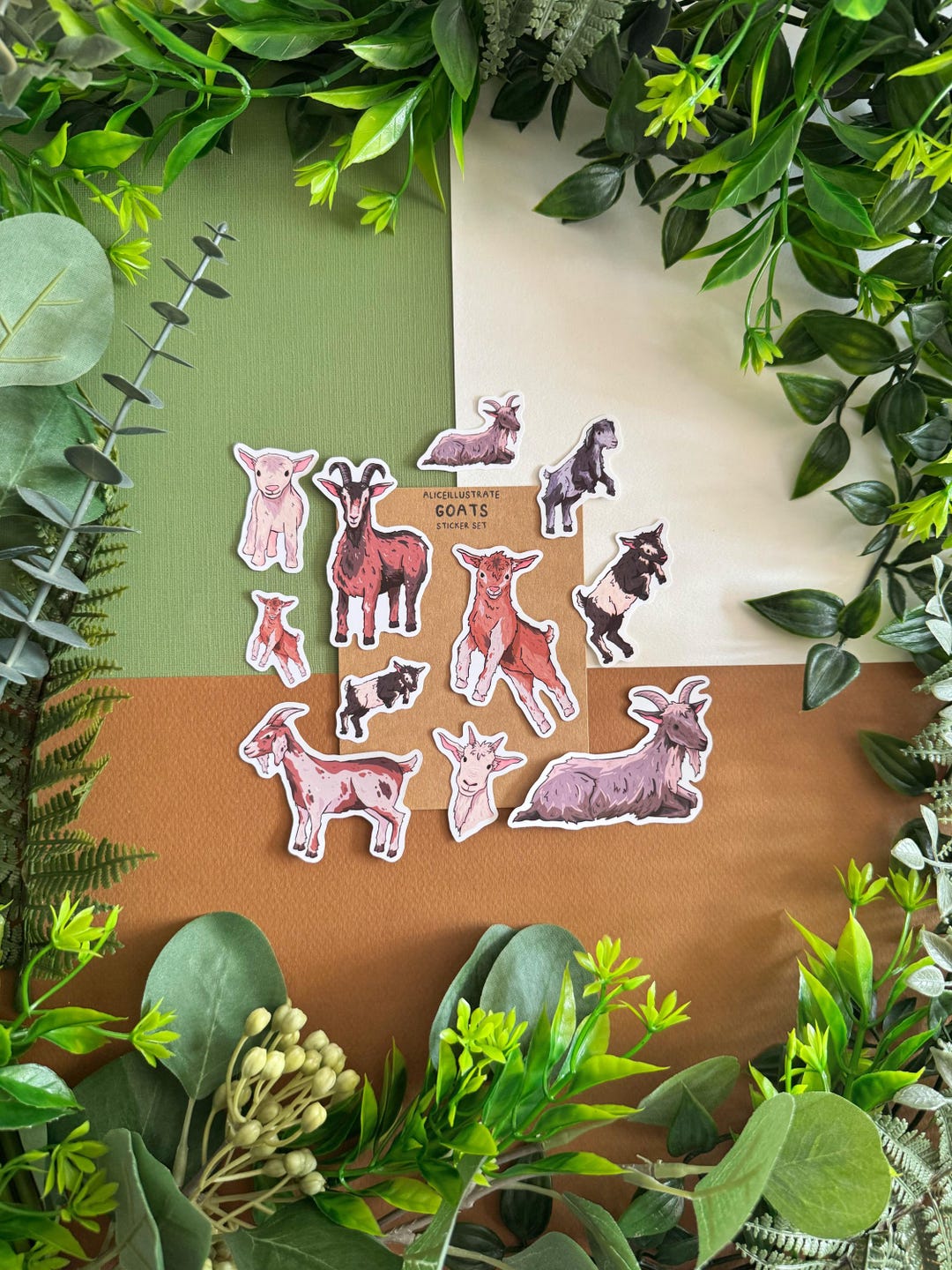 Goats Sticker Pack - Cottagecore Aesthetic Farm Animal Stickers for ...