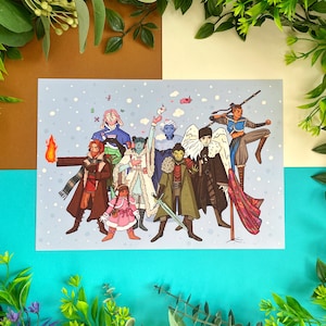 Critical Role Art Print - Mighty Nein D&D Fantasy Illustration Wall Art ...