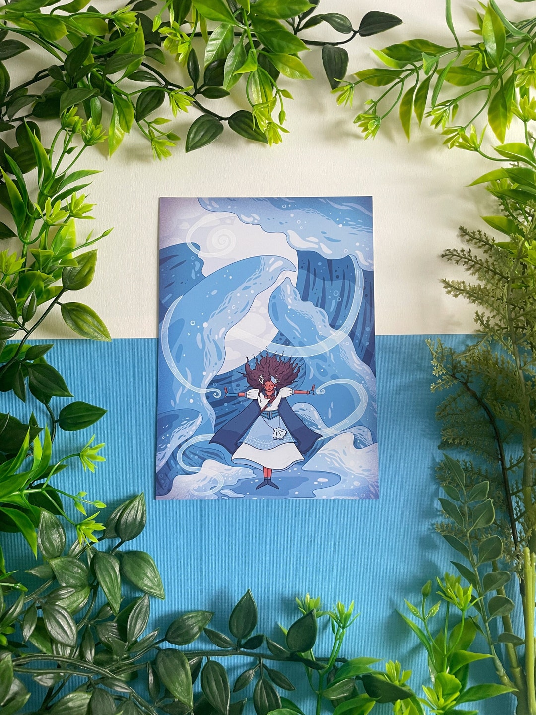 Water Fantasy Magic Art Print - Illustrated Character Book Illustration ...