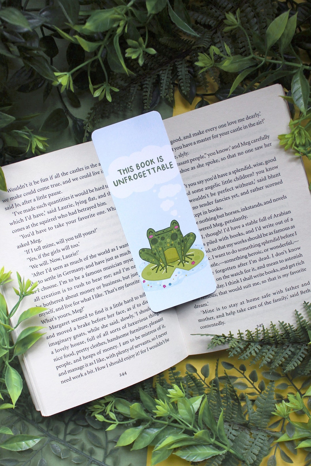 Froggy Bookmark - Frog Book Gift Animal Illustration Bookmark Gift ...