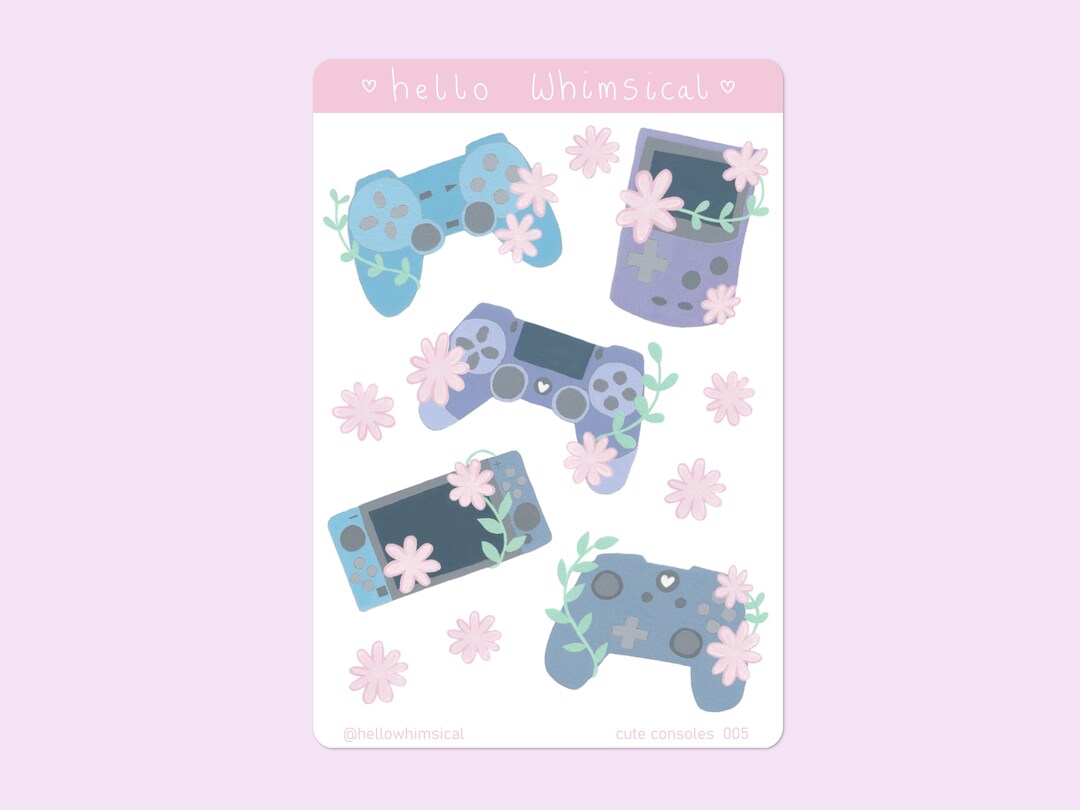 Cute Consoles Gamer Games Controllers Sticker Sheet. Gamer - Etsy