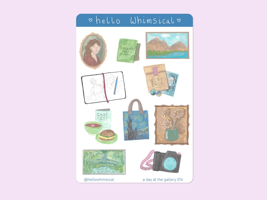A Day at the Gallery Stickers. Art Gallery Museum Sticker Set. - Etsy UK