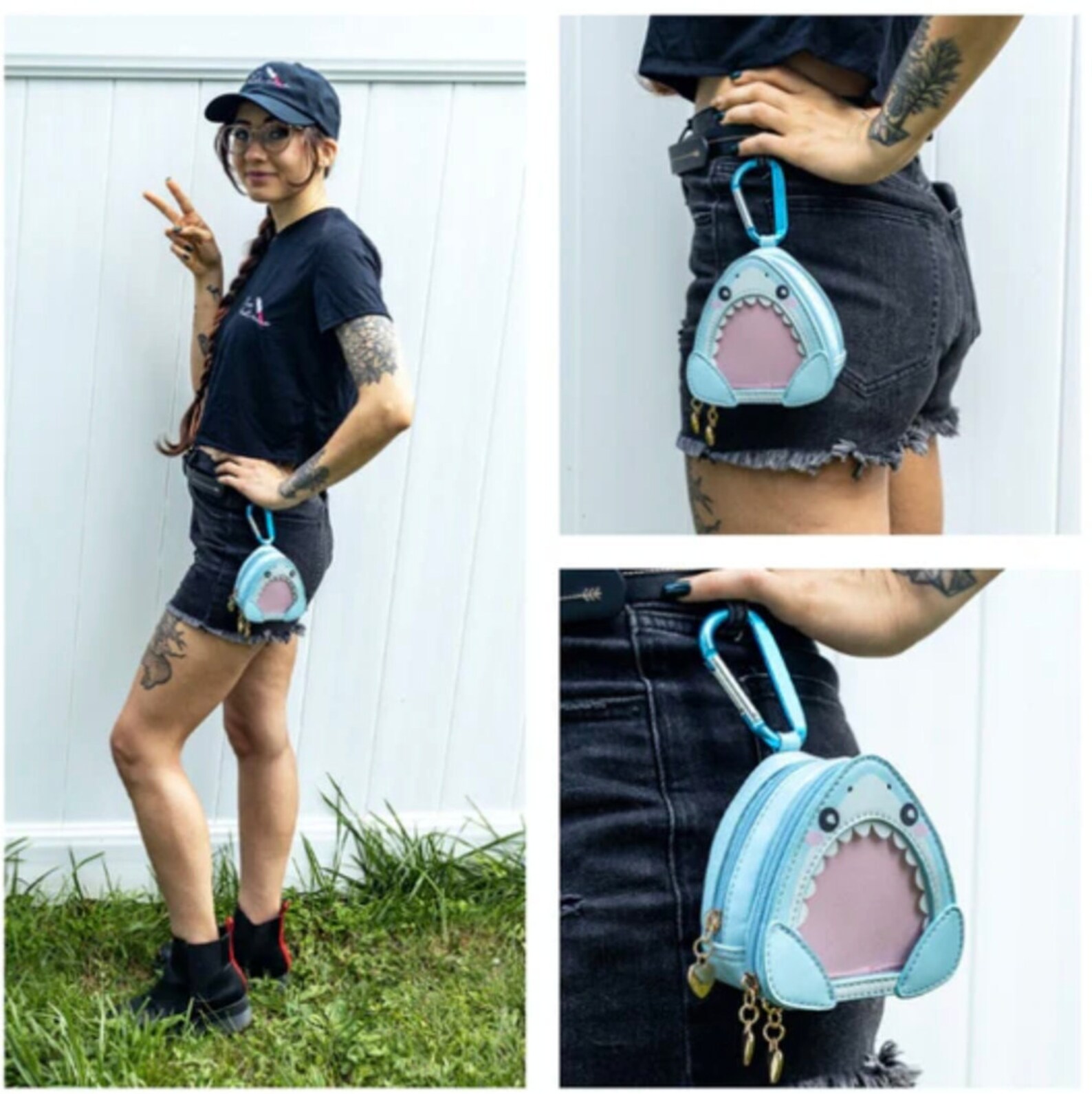 Shark ITA Bag // Keychain // Pin Display // Vegan Leather // - Etsy