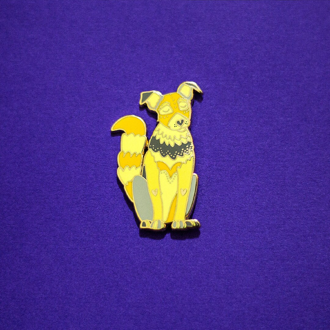Dog Chinese Zodiac Pin With Rubber Clasp // Hard Enamel, Cloisonne ...