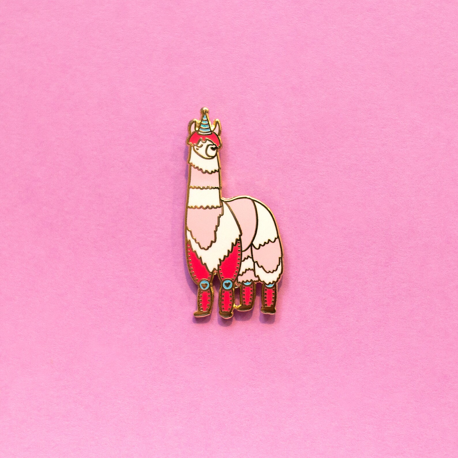 Cotton Candy Party Animal Llama Enamel Pin With Rubber Clasp - Etsy