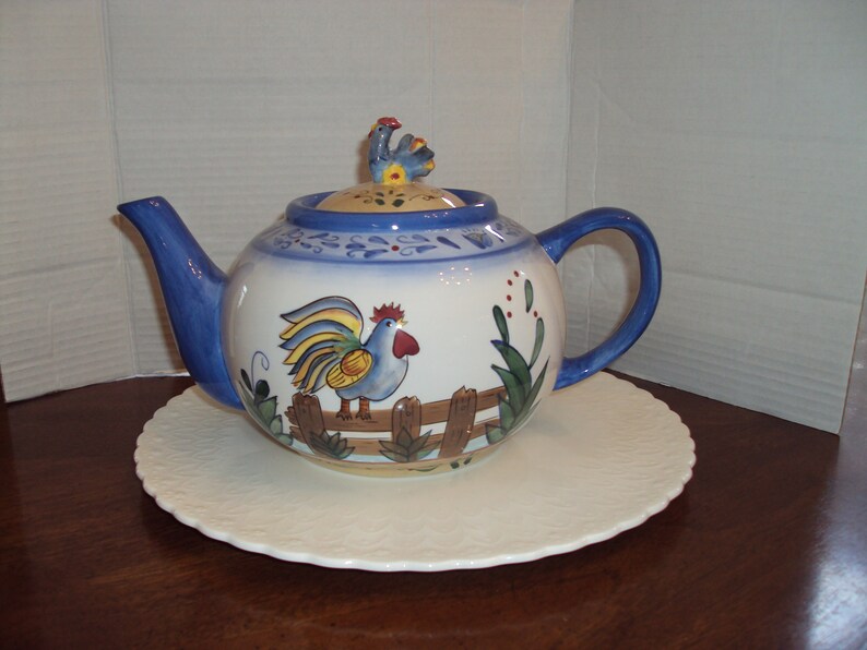 Tea Pot Rooster Design - Etsy