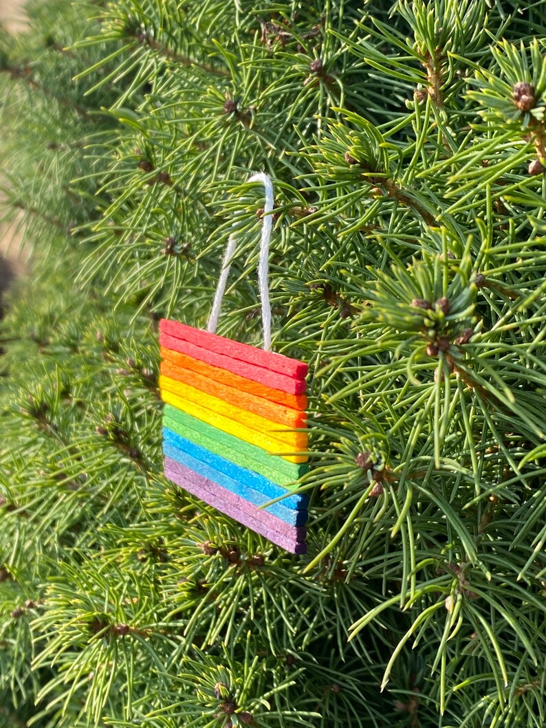 Pride Flag Christmas Tree Ornament, Holiday Pride Gift, LGBTQ Flag ...