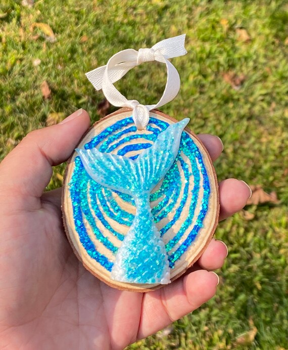 Mermaid Ornament Mermaid Lover Gift Decorative Mermaid Wood | Etsy