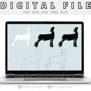 Show Lamb Market Sheep Set Svg Png Dxf Eps Jpg, Instant Digital File ...