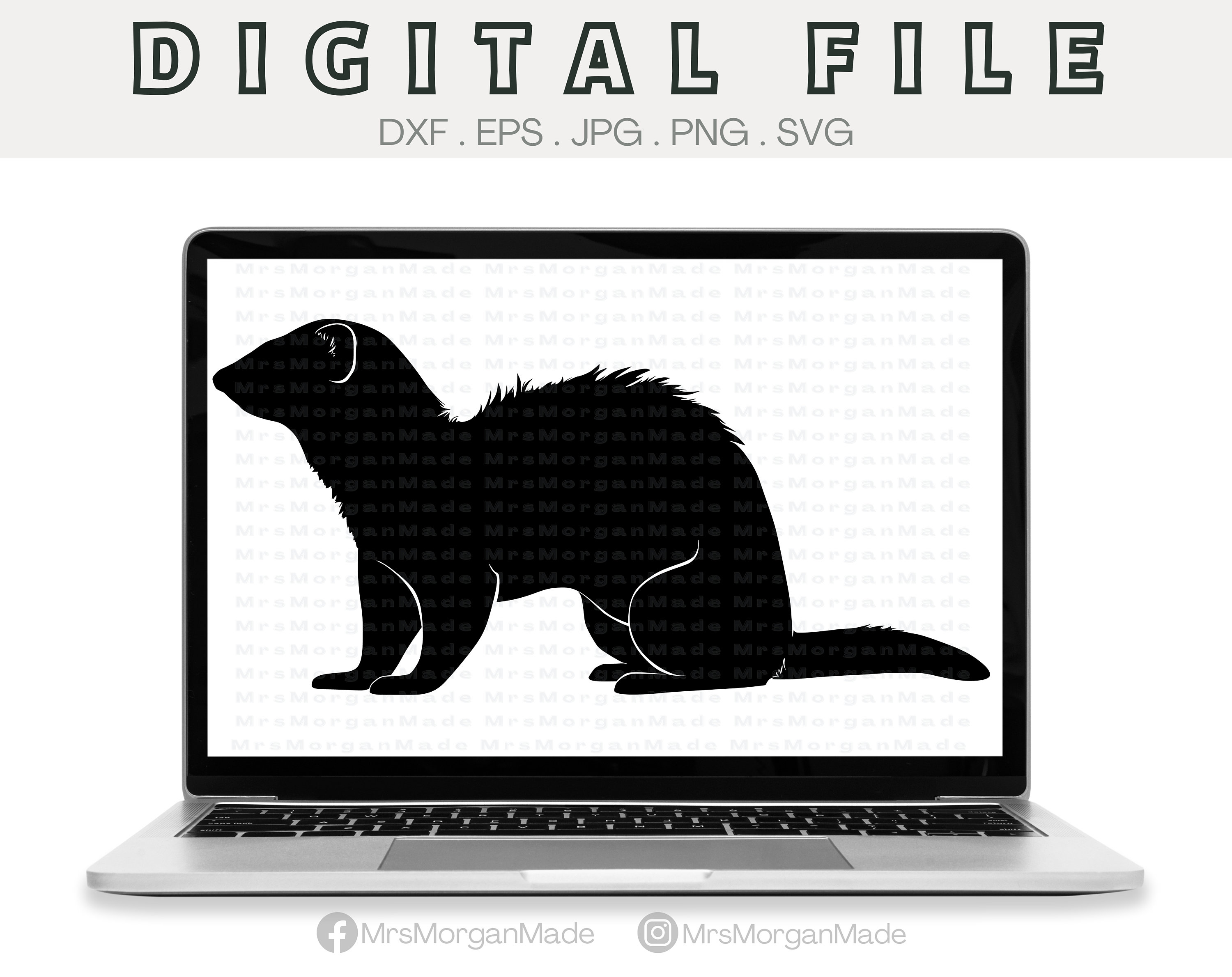 Ferret Svg Png Dxf Eps Jpg, Instant Digital File Download, Clipart ...