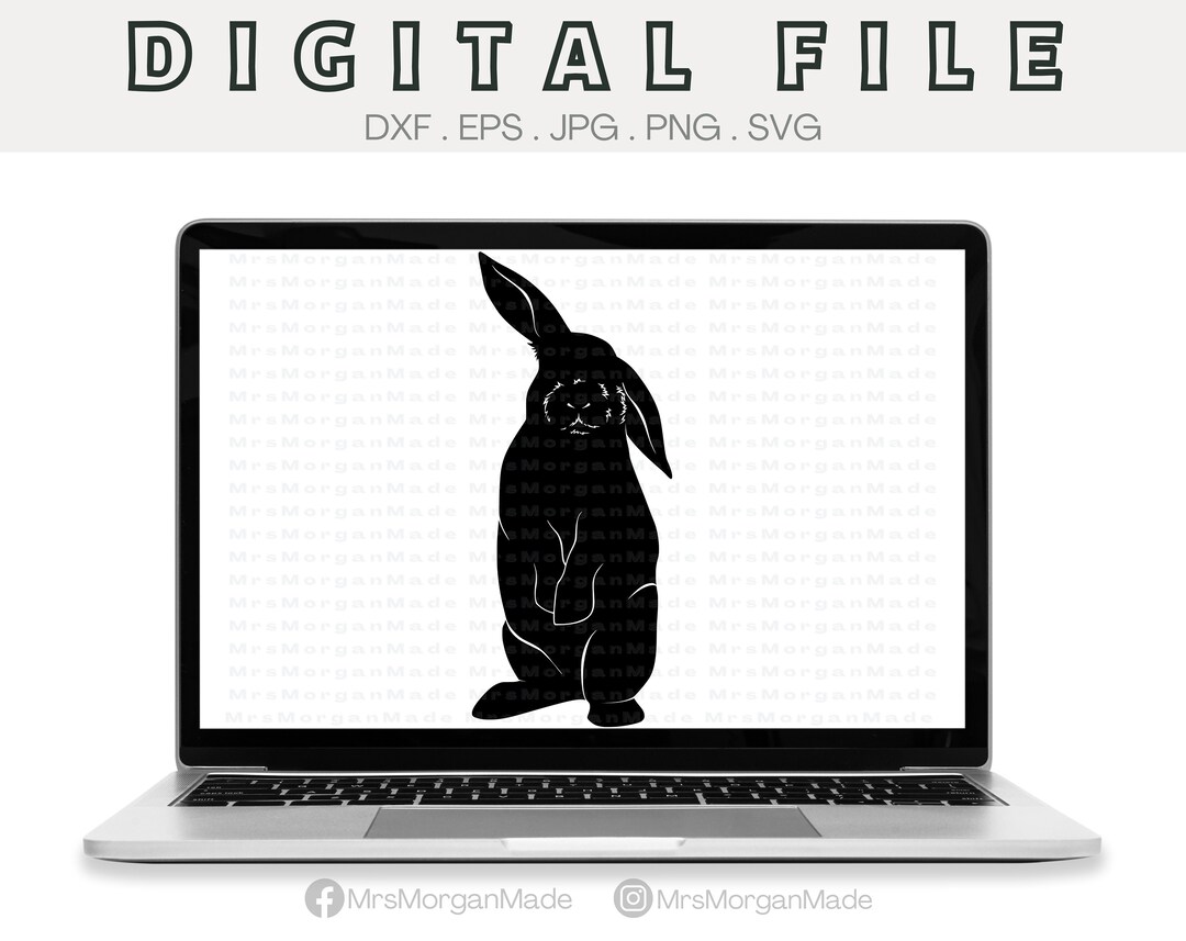 Rabbit Bunny Svg Png Dxf Eps Jpg, Instant Digital File Download ...