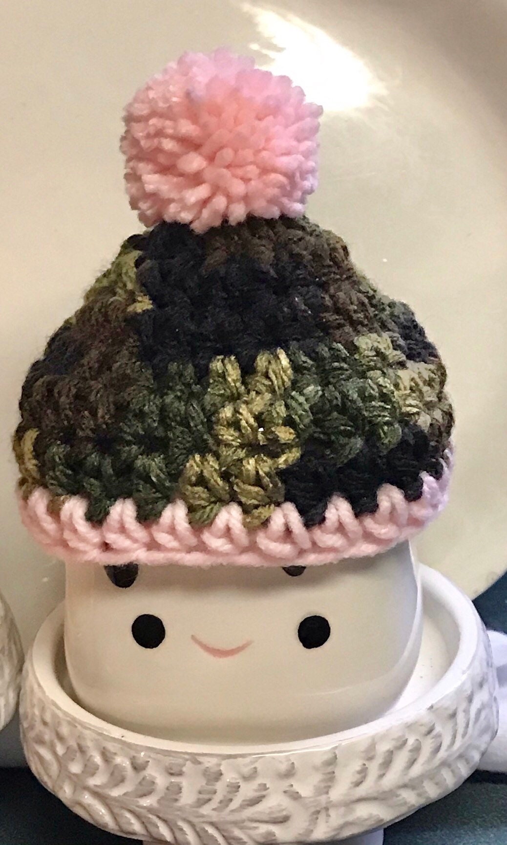 Camo Marshmallow Mug Hats Pink Green Mug Hat Set Tiered | Etsy