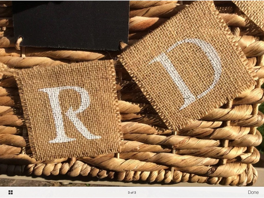MINI CARDS Burlap Banner. Handmade With Love. - Etsy