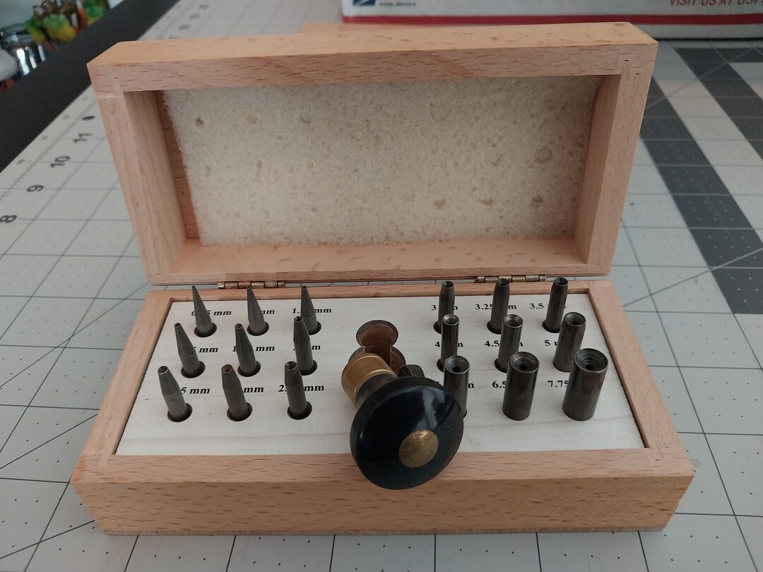 Bezel Gemstone Stone Setting 18 Piece Wood Boxed Set Burnishing Jewelry ...