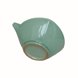 VINTAGE Beautiful Moss Green Pottery Teapot Modern Shape / - Etsy