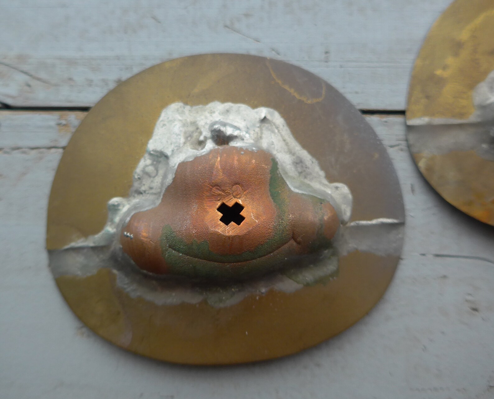 Japanese Vintage 970's Set of Three Brass Molds Face - Etsy