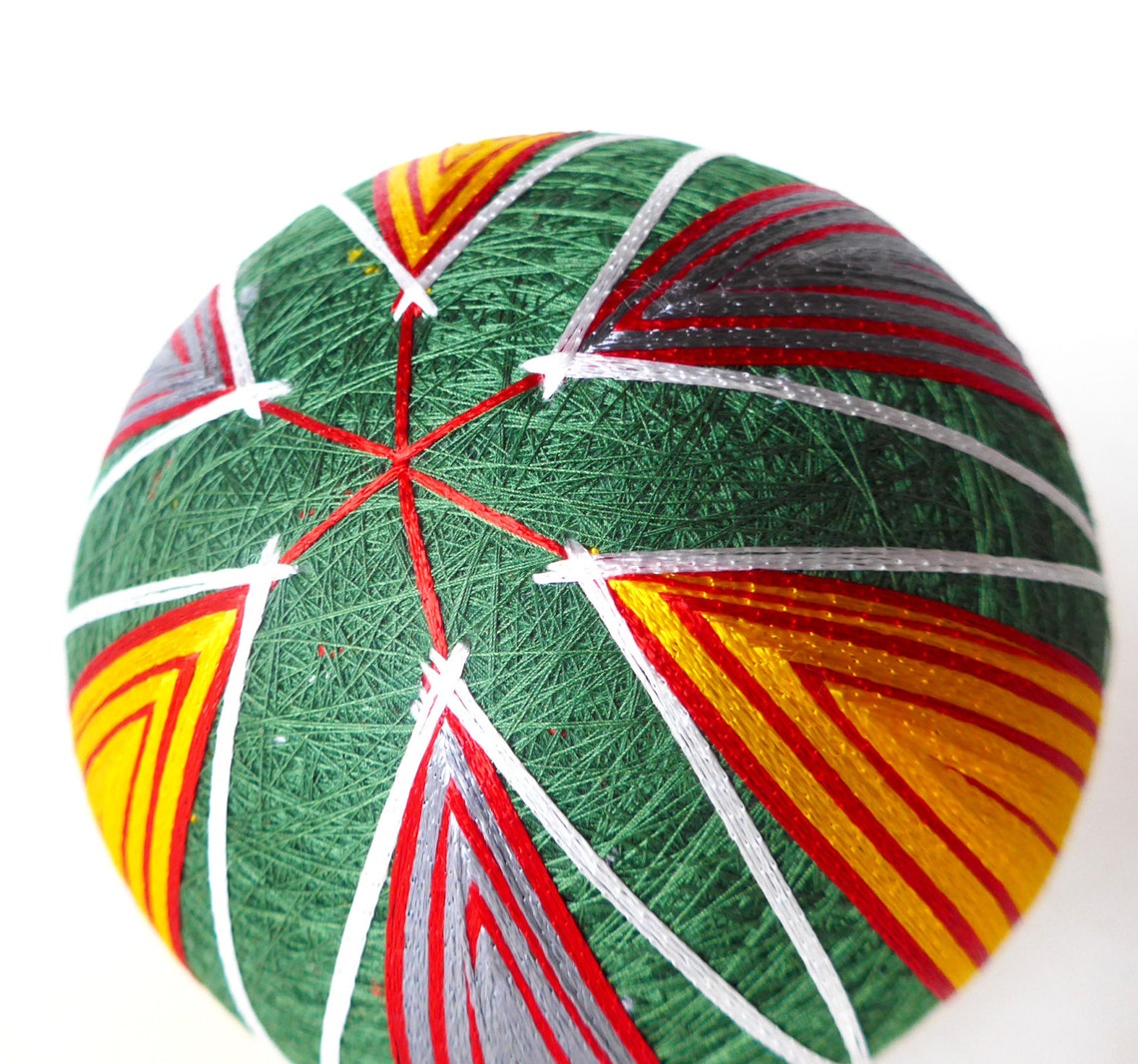 VINTAGE Beautiful Temari Ball Embroidering Thread Ball | Etsy
