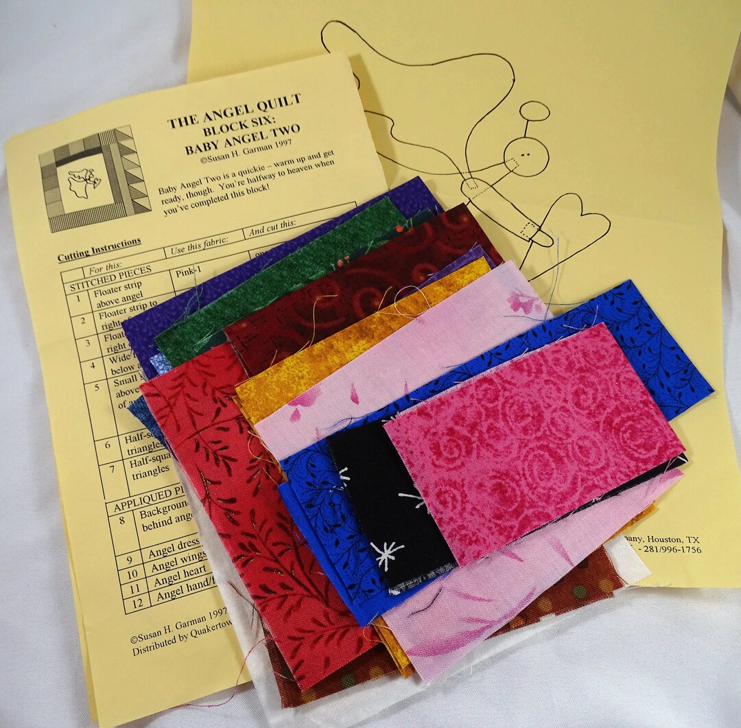 Susan Garman Angel Quilt by the Month Baby Angel Two Quilt Block 6 - Etsy