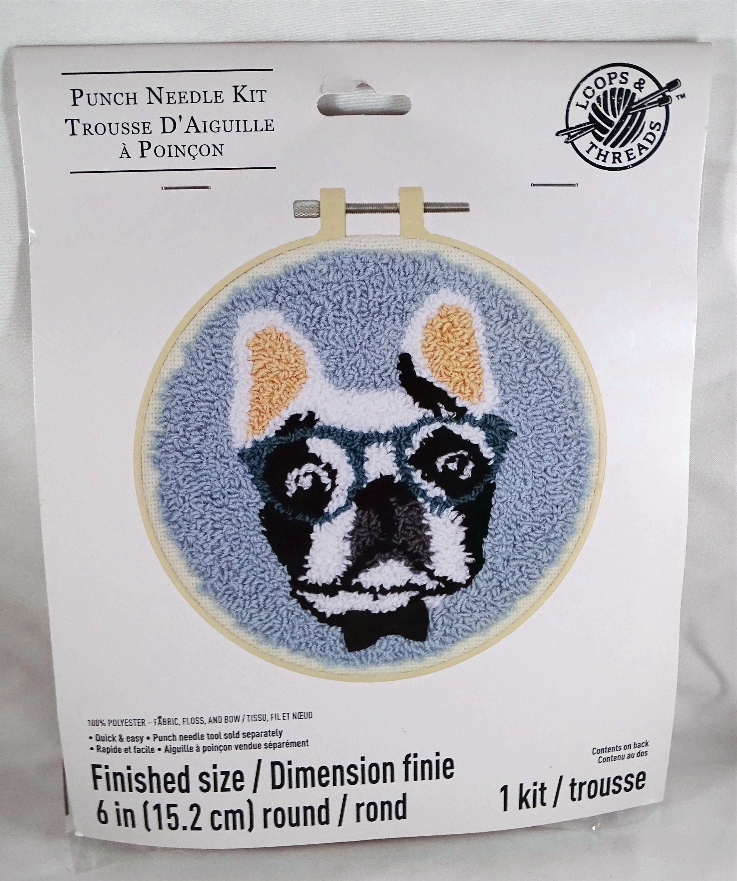 Loops and Threads Punch Needle Kit Dog With Glasses Craft - Etsy