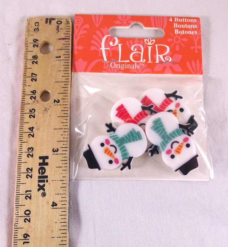 Snowman Buttons - Christmas Sewing Craft DIY - Set of 4 - Etsy