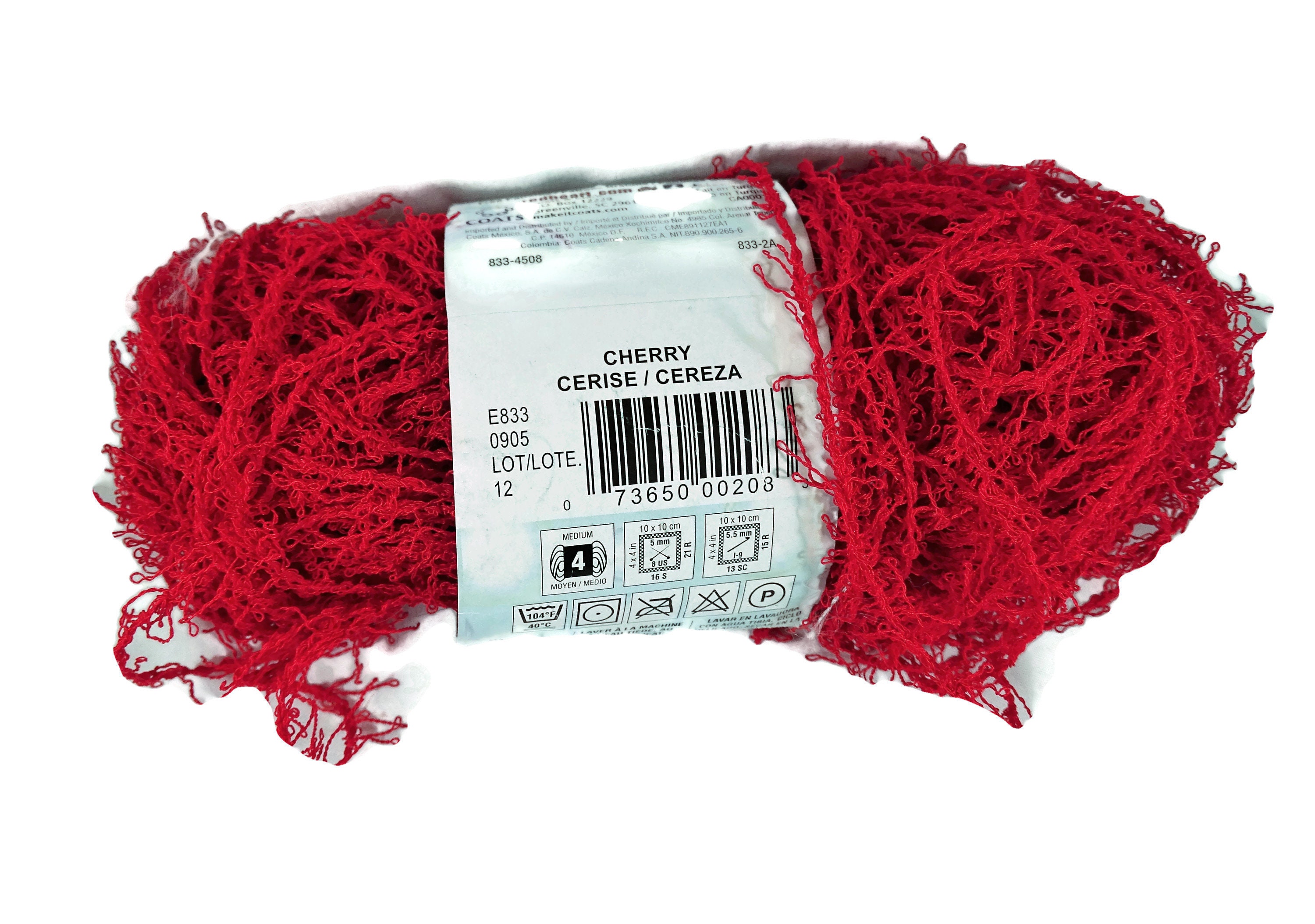 Red Heart Scrubby Yarn Cherry Red Knit Crochet Dishcloths - Etsy