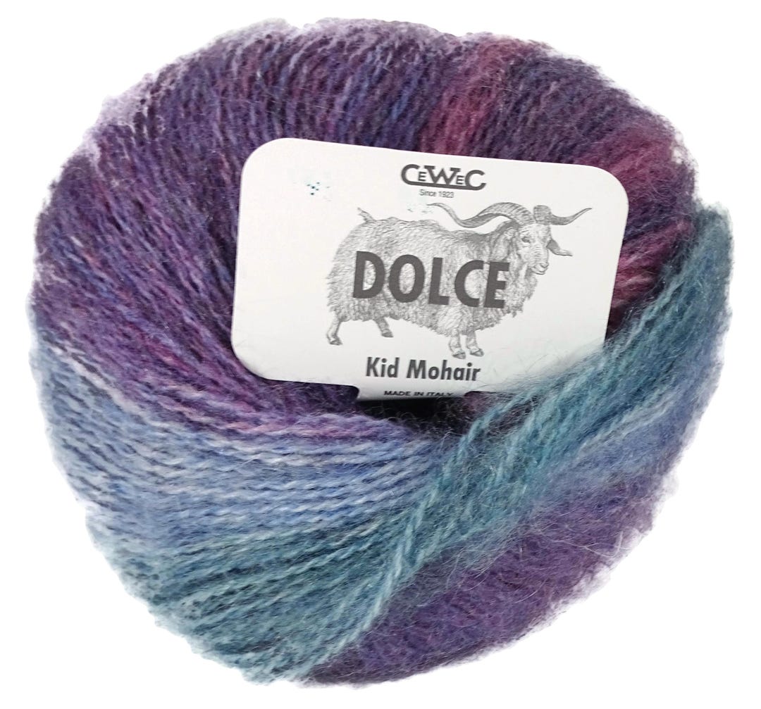 Cewec Yarn Dolce Kid Mohair Blend Variegated Soft Knitting Crochet ...