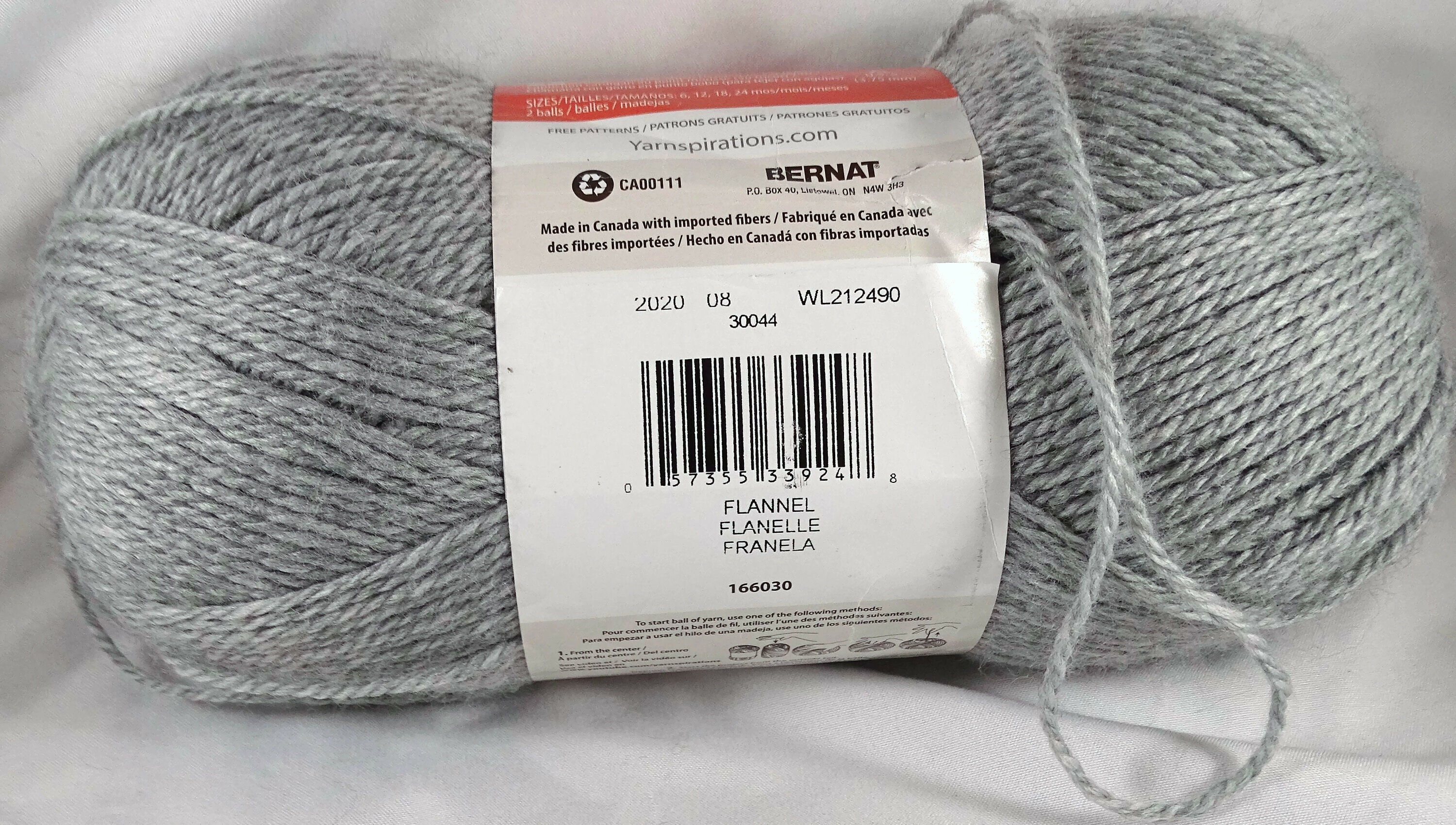 Bernat Softee Baby Yarn Flannel Grey Knitting Crochet Craft - Etsy