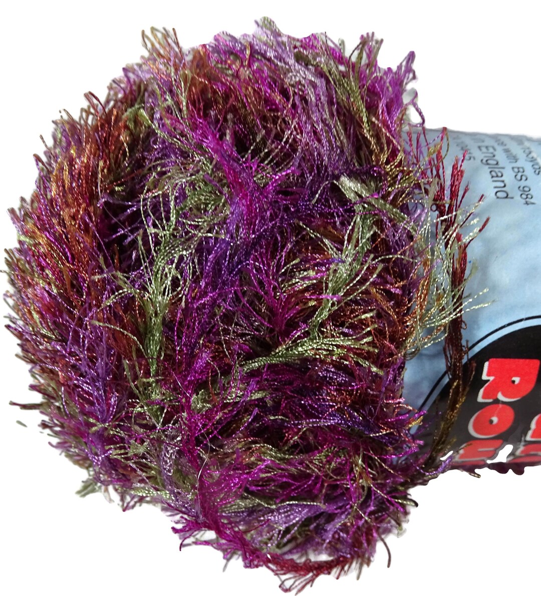 Purple Green Pink Baton Rouge Yarn Multi Color Eyelash Fringe Knitting ...
