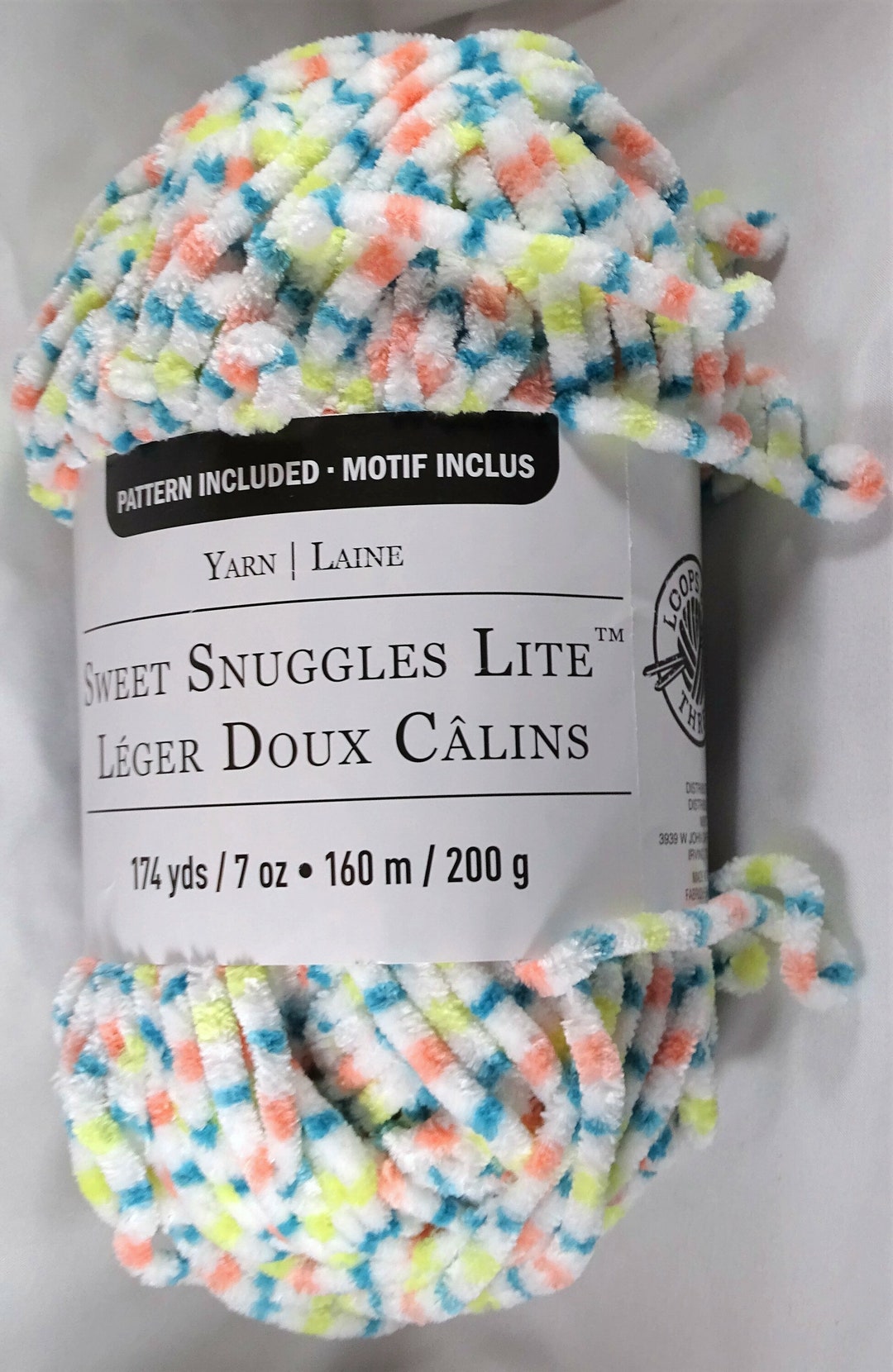 Loops & Threads Yarn Sweet Snuggles Lite Carnival Multi Crochet ...