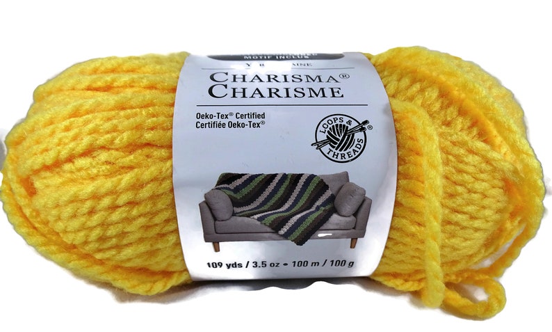 Loops and Thread Yarn Charisma Yellow Knitting Crochet Craft - Etsy