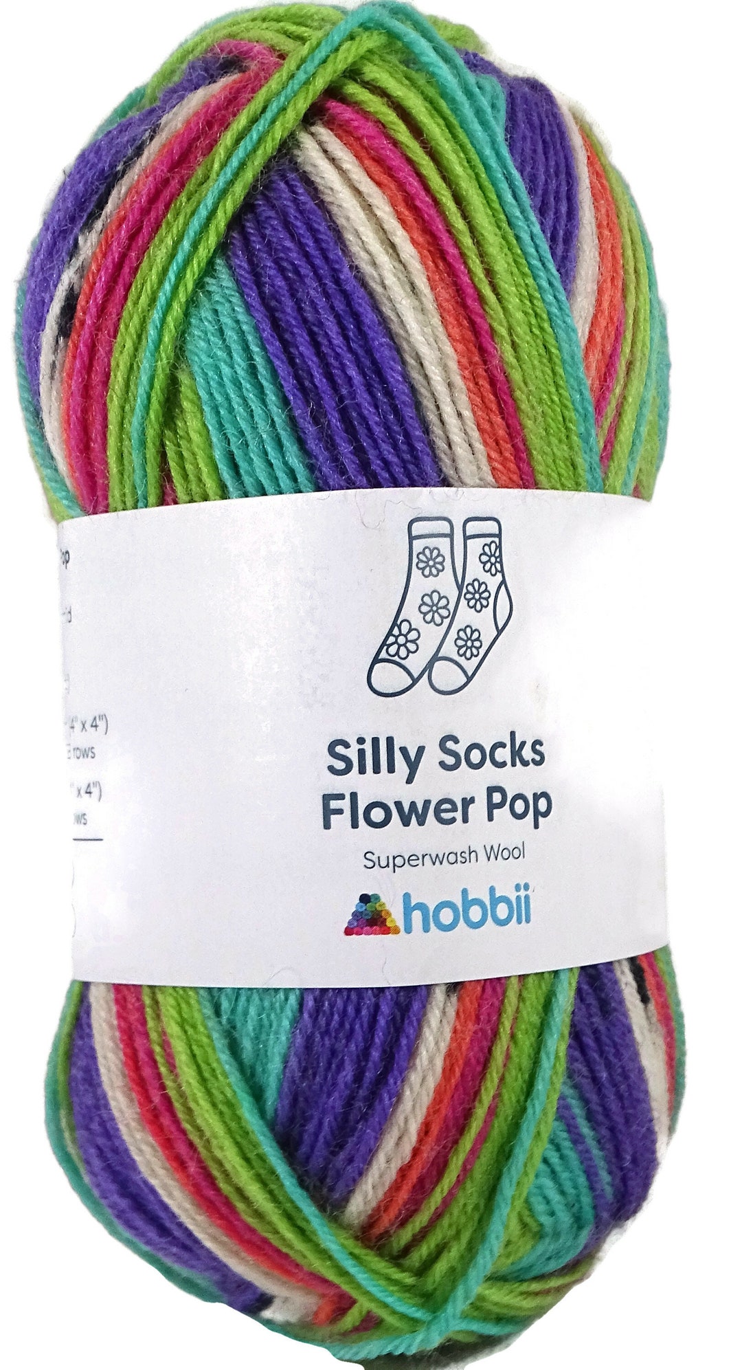 Hobbii Yarn Silly Socks Flower Pop Knitting Crochet Craft - Etsy