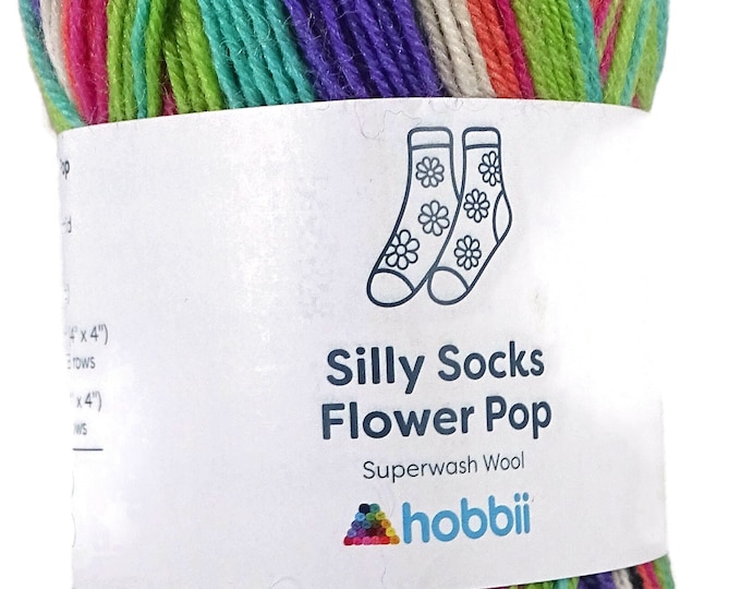 Hobbii Yarn Silly Socks Flower Pop Knitting Crochet Craft - Etsy