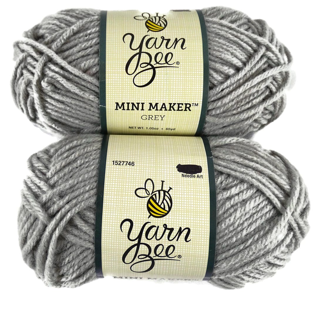 Yarn Bee Mini Maker Grey Knitting Crochet Crafting Lot of 2 Skeins - Etsy