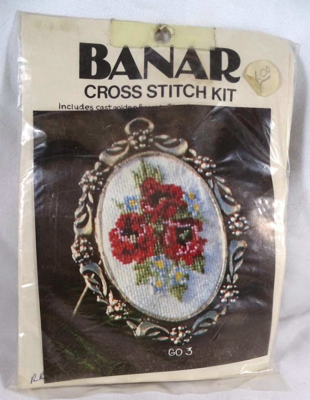 Banar Cross Stitch Framed Flowers Miniature SEALED Craft Needlework ...
