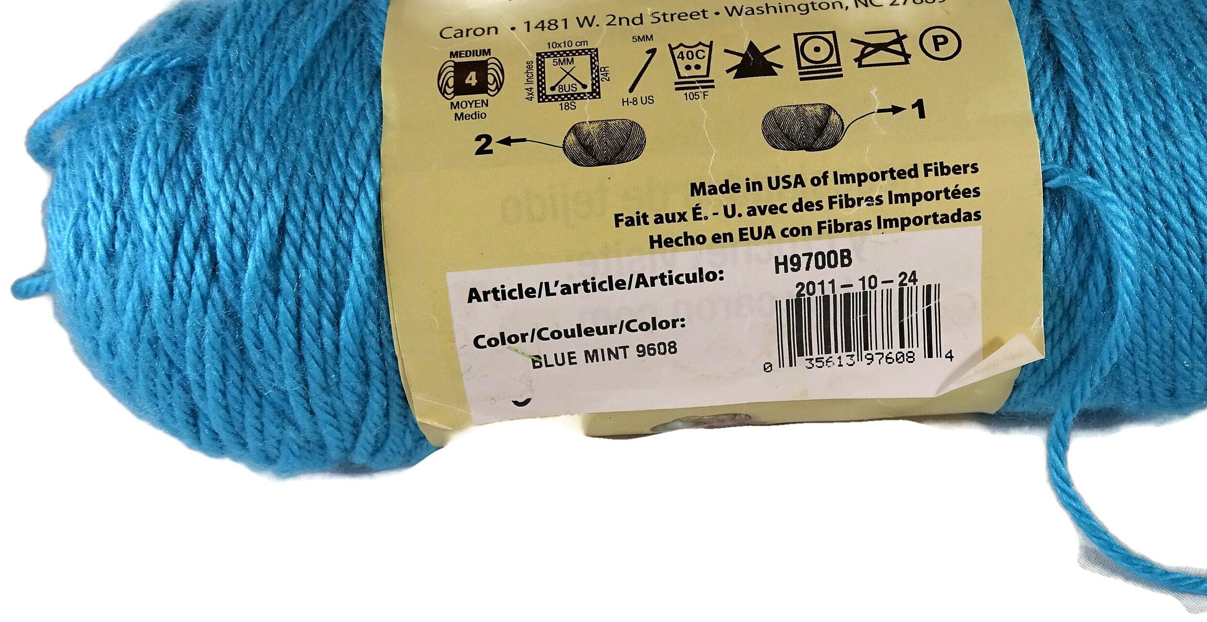 Caron Simply Soft Yarn Blue Mint Knitting Crochet Craft - Etsy
