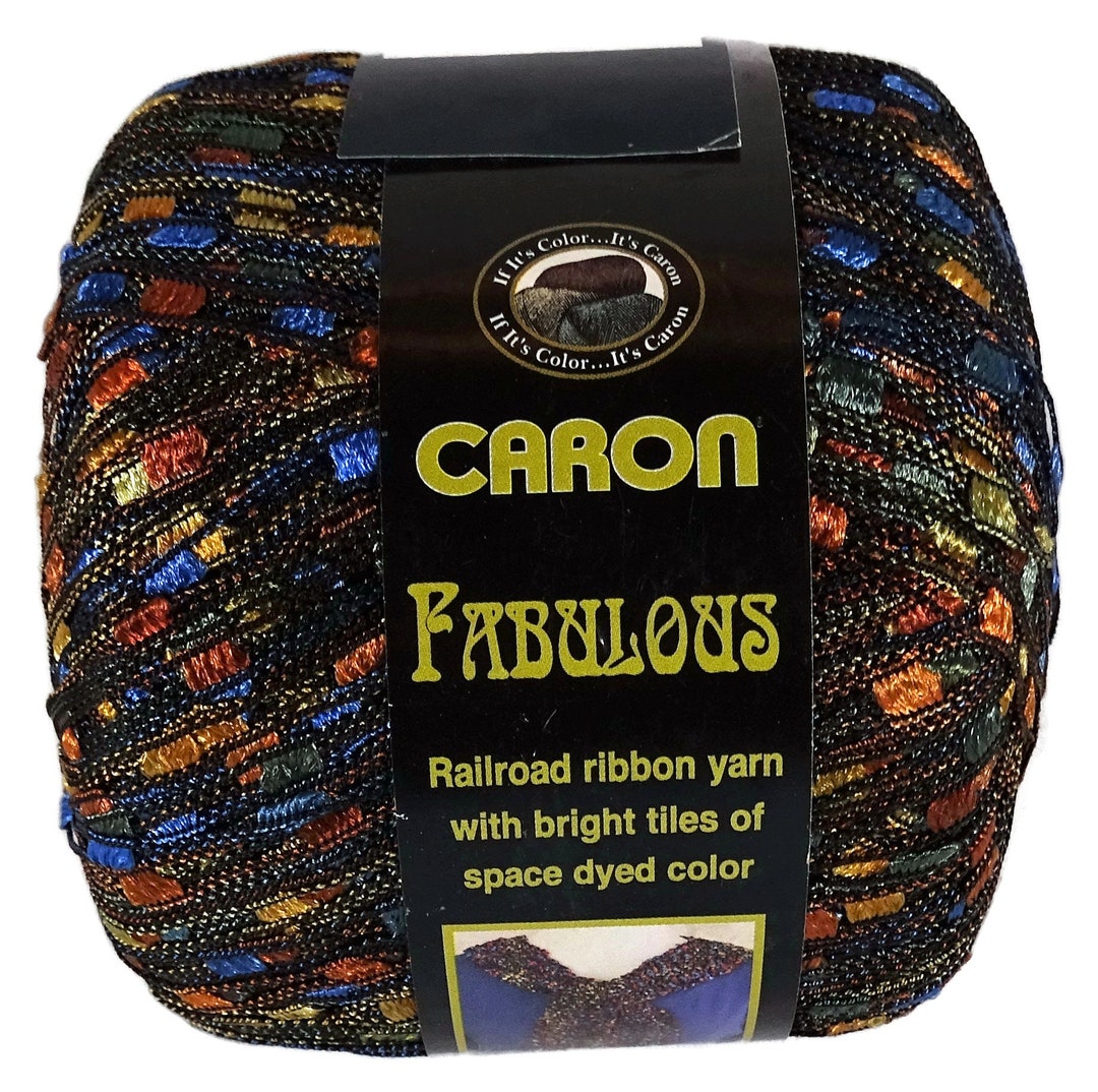 Caron Yarn Fabulous Blue Lagoon Railroad Ribbon - Etsy