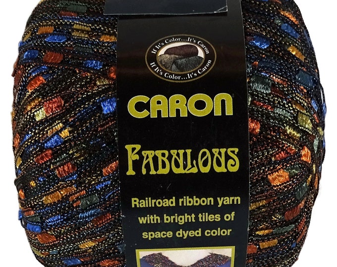 Caron Yarn Fabulous Blue Lagoon Railroad Ribbon - Etsy