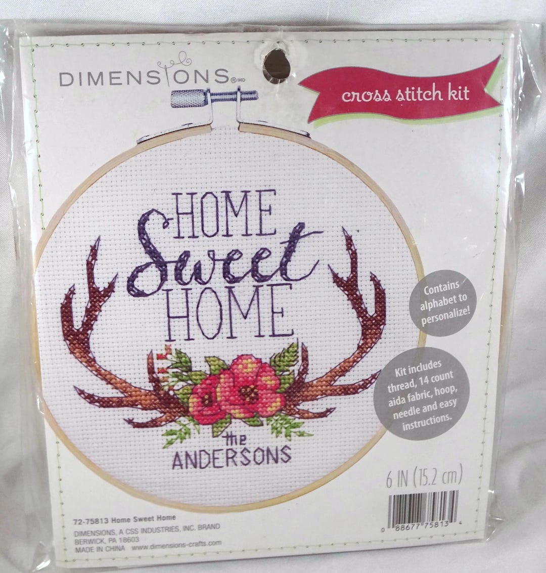 Dimensions Counted Cross Stitch Kit Home Sweet Home Craft Needlework ...