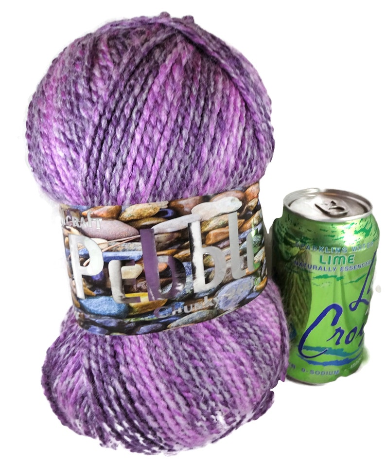 Woolcraft Yarn Pebbles Chunky 8072 Purple - Etsy