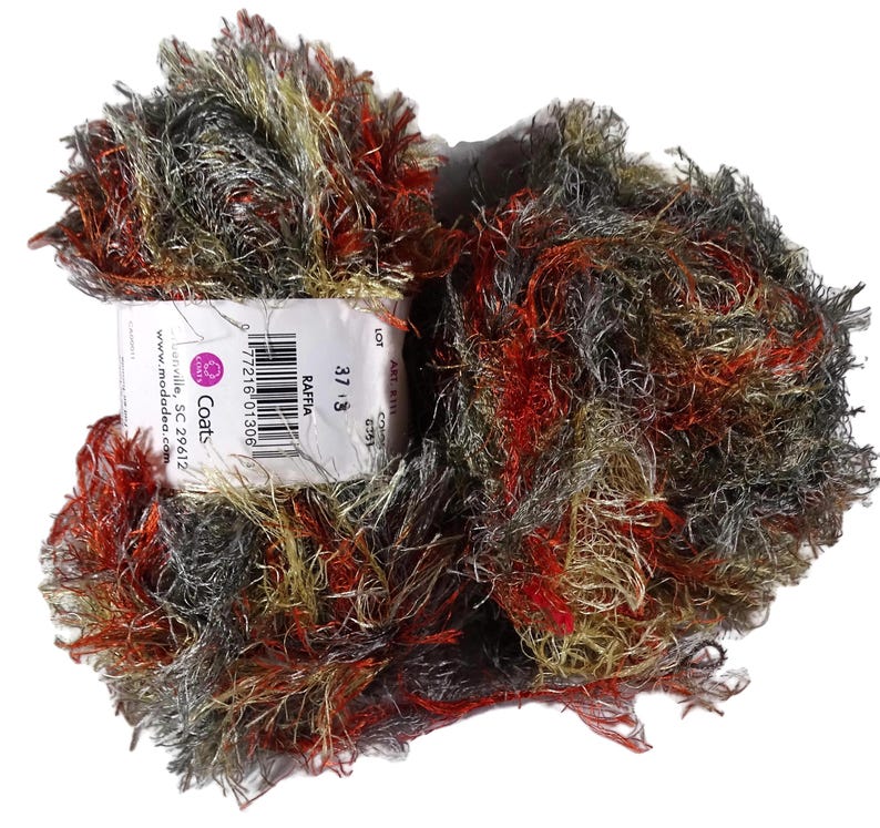 Moda Dea Yarn Jai Alai Raffia Eyelash Fringe Knitting Crochet Craft Lot ...