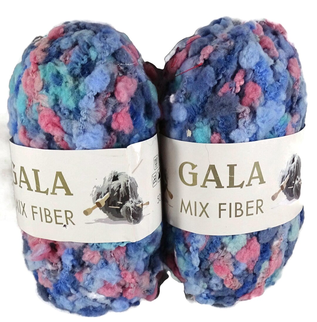 Gala Yarn Mixed Fiber Novelty Variegated Lot 2 Knitting Craft Crochet ...