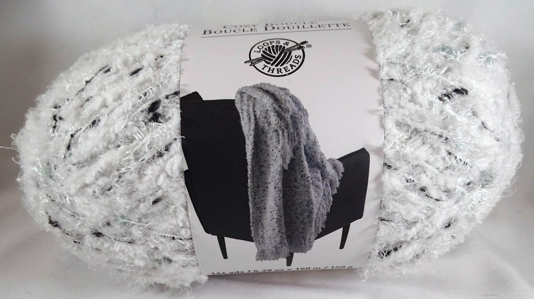 Loops and Threads Yarn Cozy Boucle Blackbird Knitting Crochet Craft - Etsy