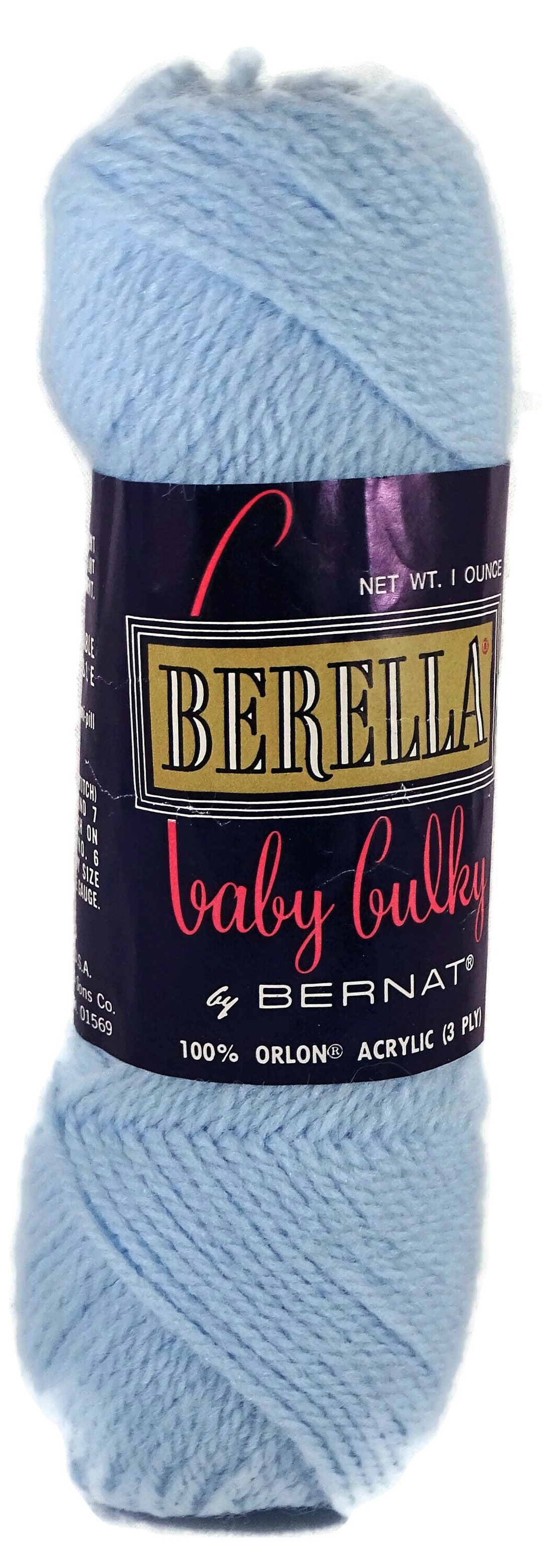 Bernat Berella Yarn Baby Bulky Blue PARTIAL SKEIN Knitting Crochet ...
