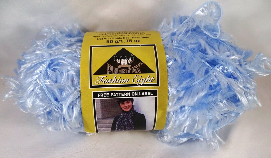 Baby Blues Boa Eye Lash Yarn Phentex Fashion Eight Knitting Crochet ...