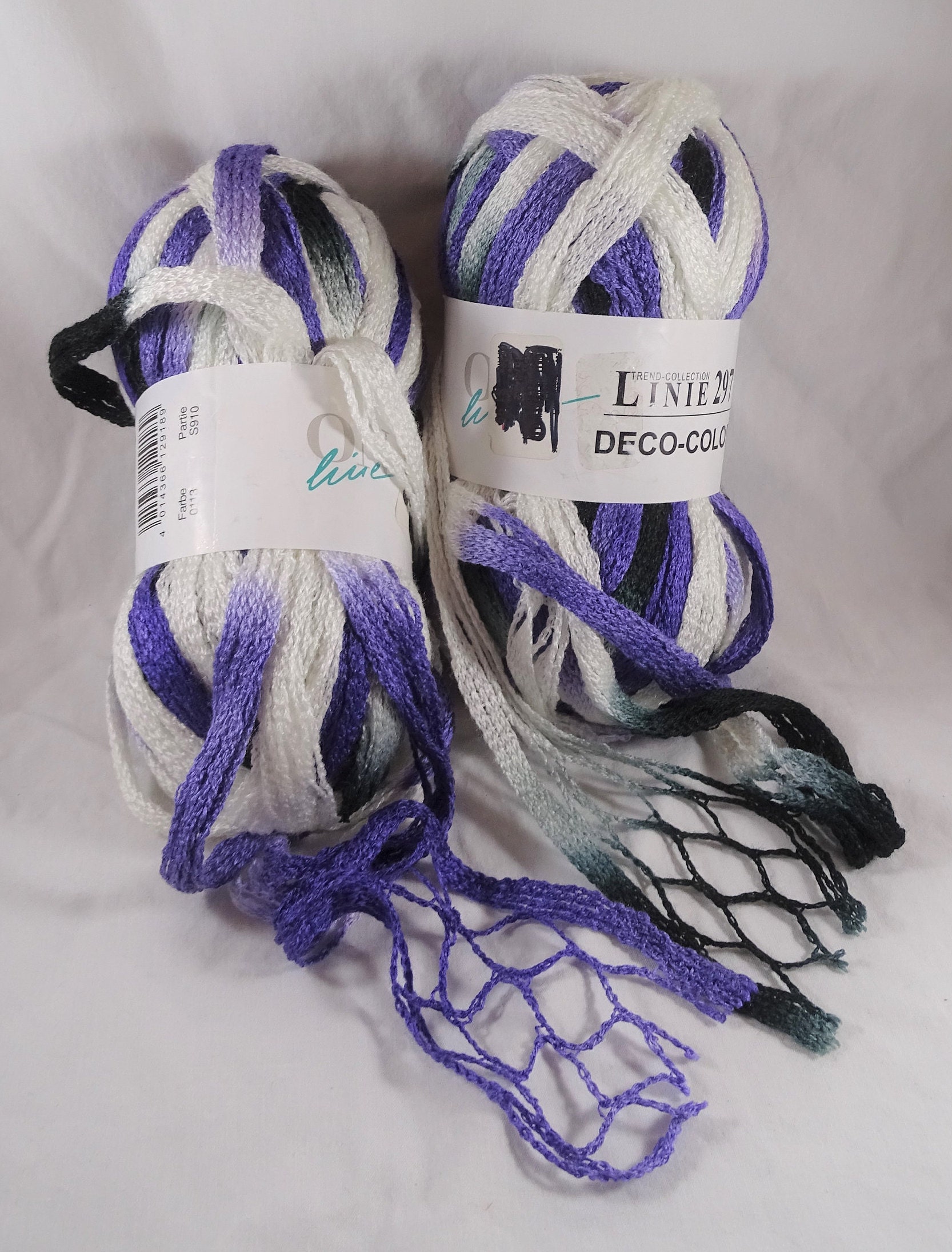 Linie 297 Deco-color Ribbon Yarn Lot 2 Skeins - Etsy