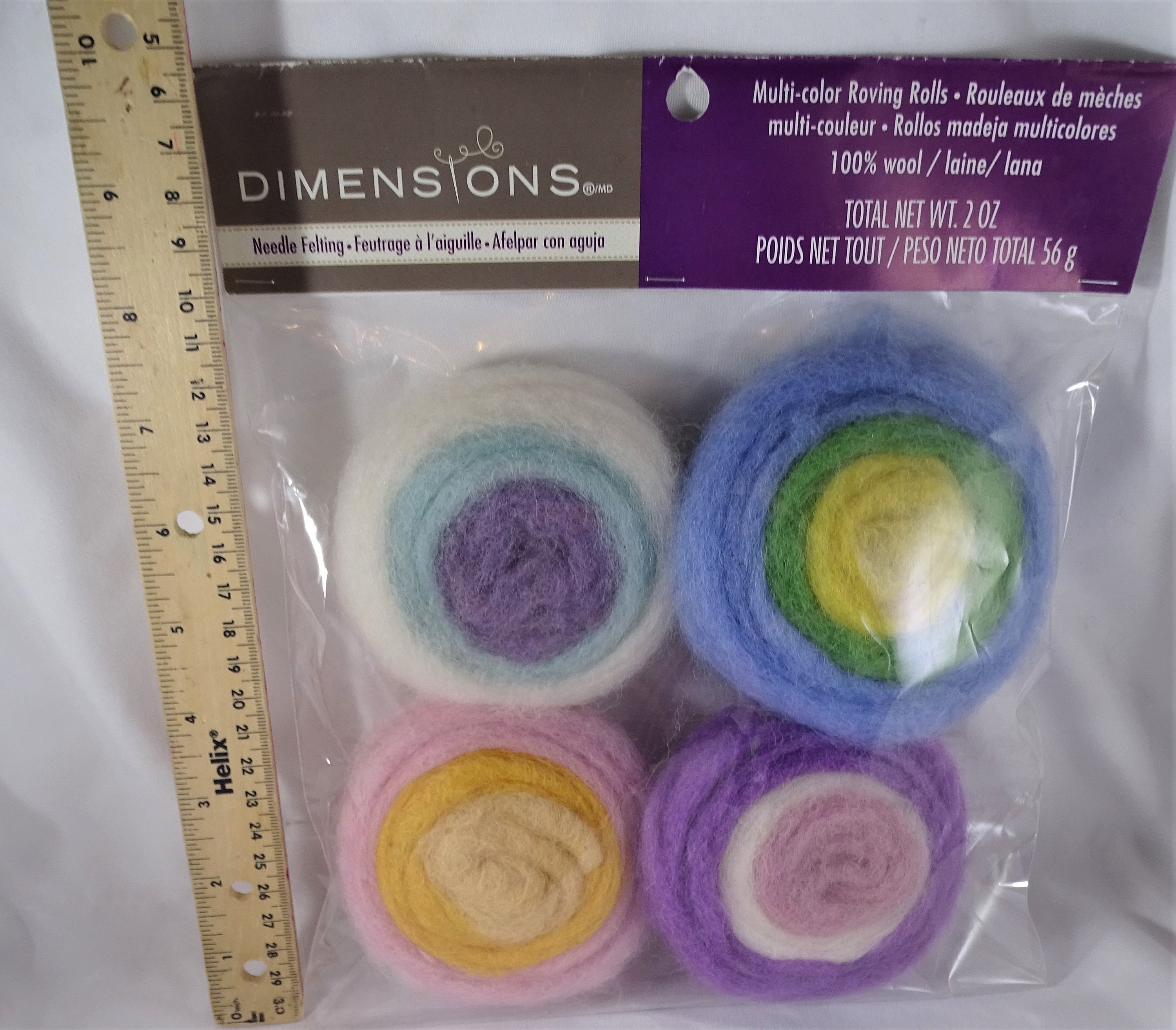 Dimensions Multi Color Roving Rolls Needle Felting 4 Rolls SEALED - Etsy
