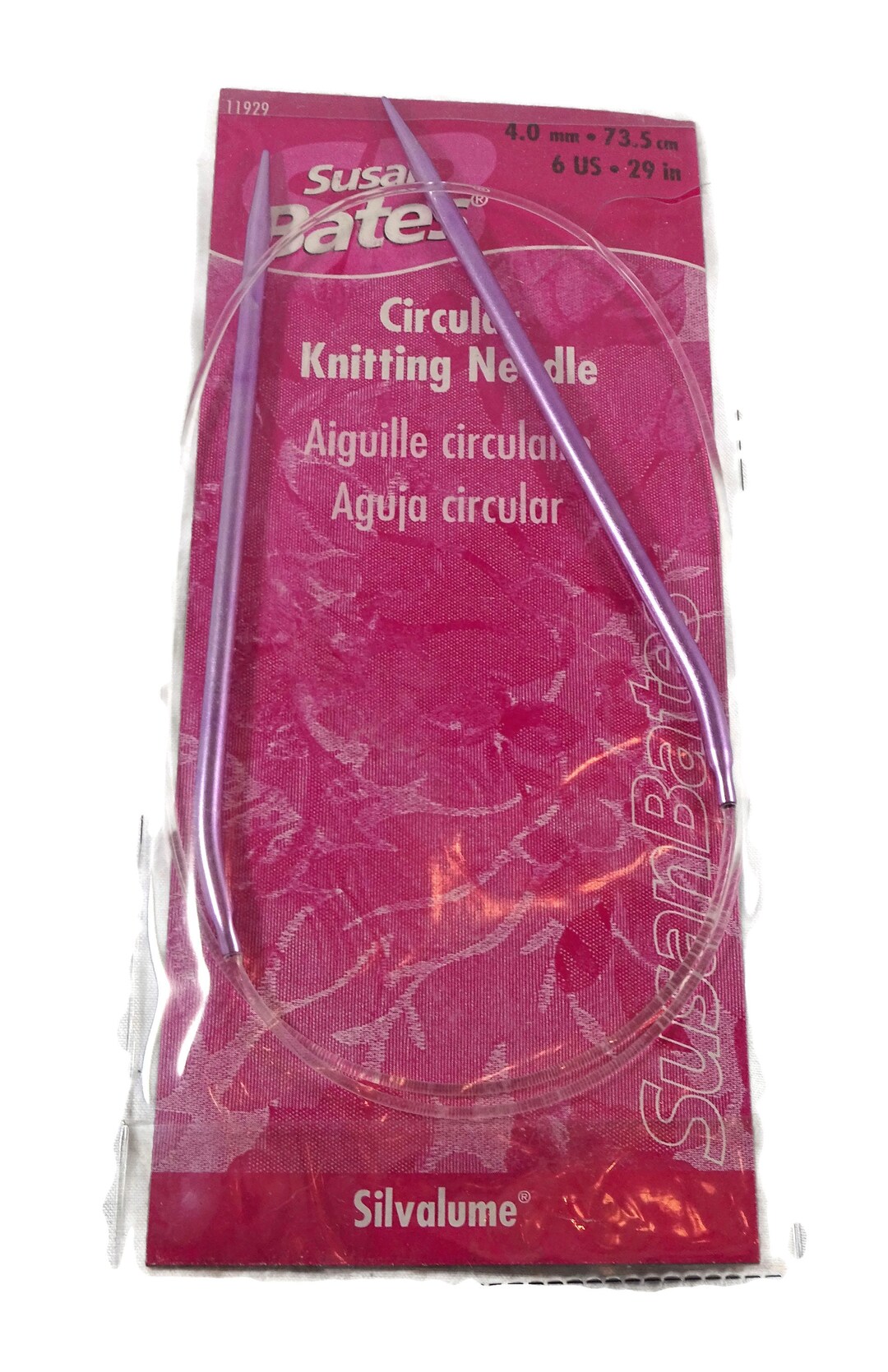 Susan Bates Silvalume Circular Knitting Needle 29 Inches 4 Mm US 6 - Etsy