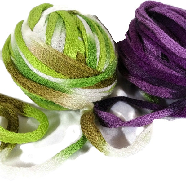 White Ribbon Yarn - Etsy