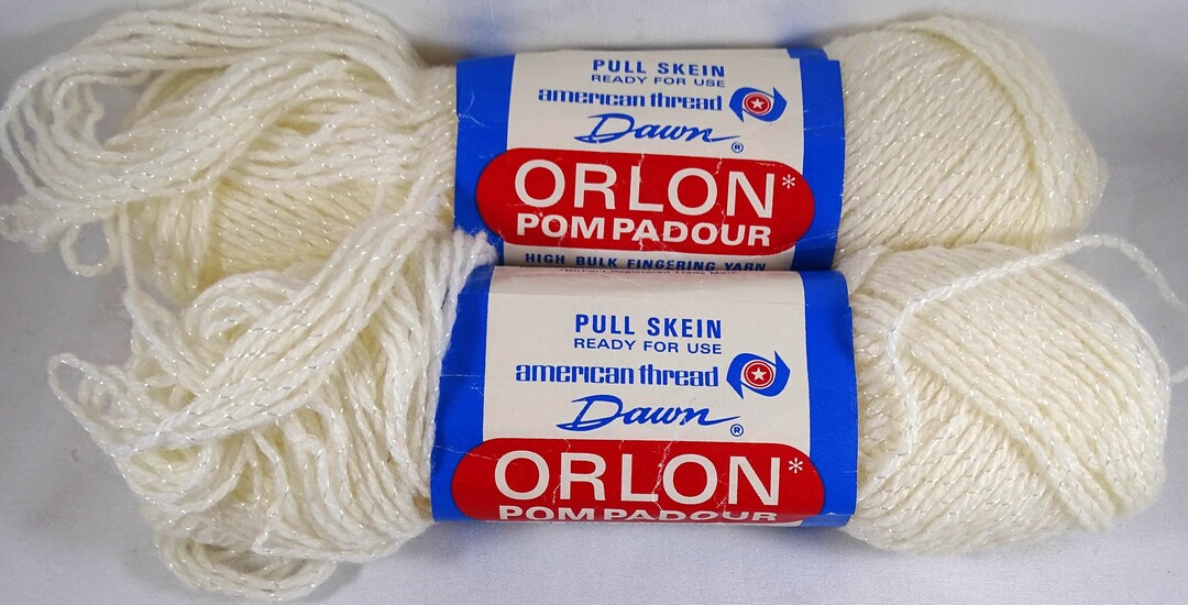 Vintage American Thread Dawn Orlon Pompadour White Lot of 2 Skeins - Etsy