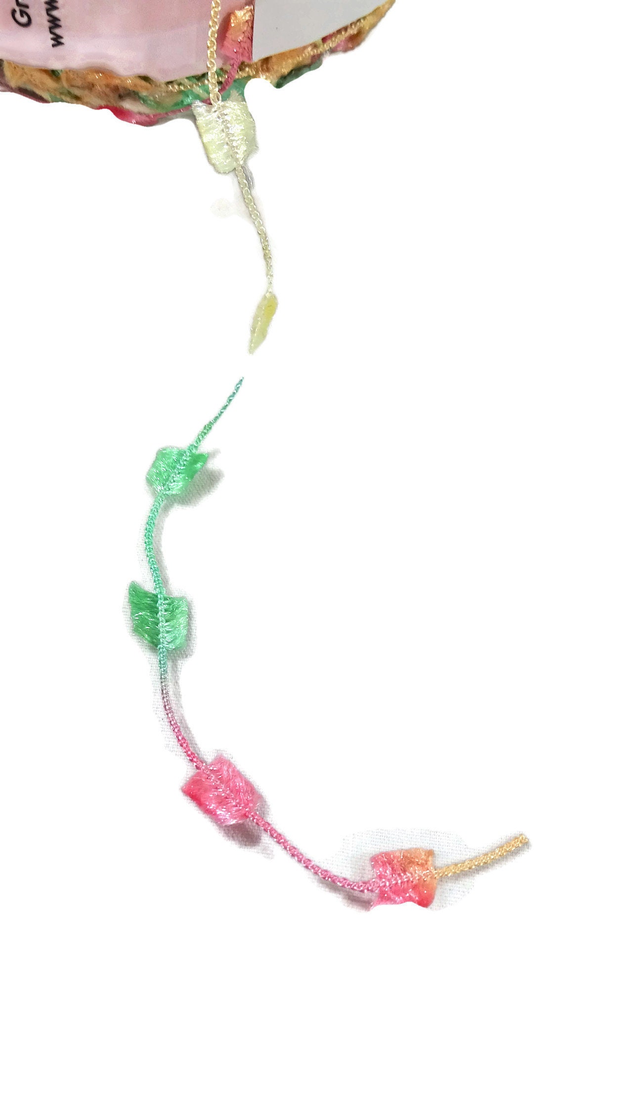 Red Heart Yarn Tiki Cheery Leaf Butterfly Variegated Scarf Lot 2 Skeins ...